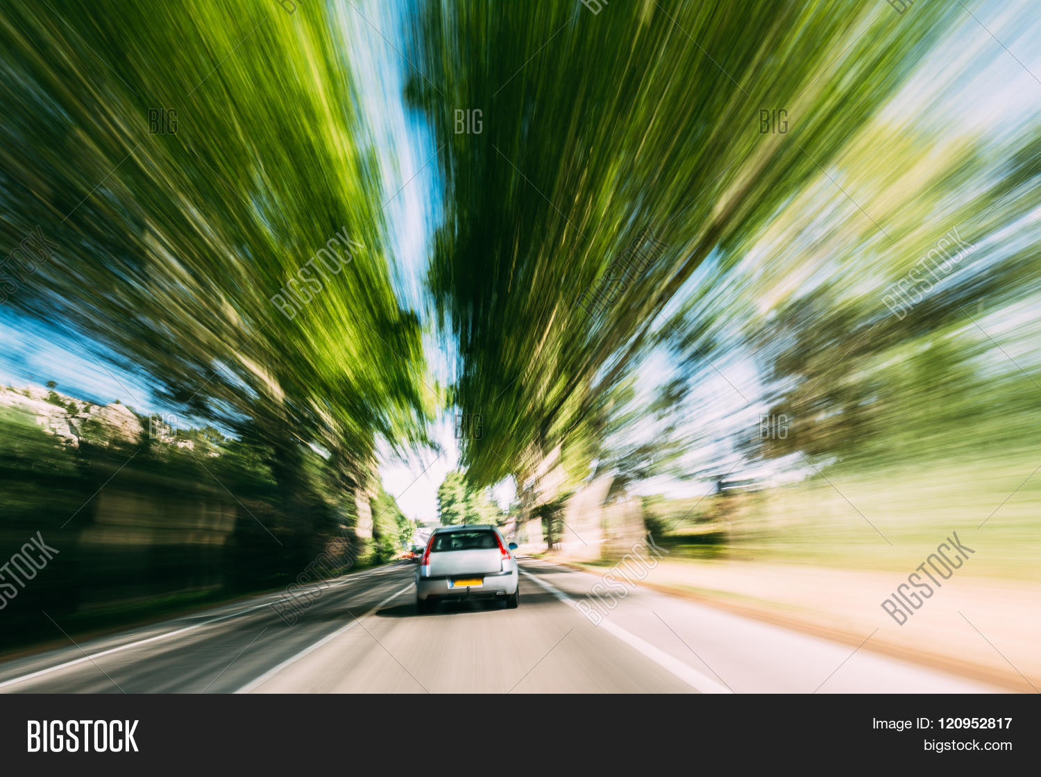 Speeding Car On Image & Photo (Free Trial) | Bigstock