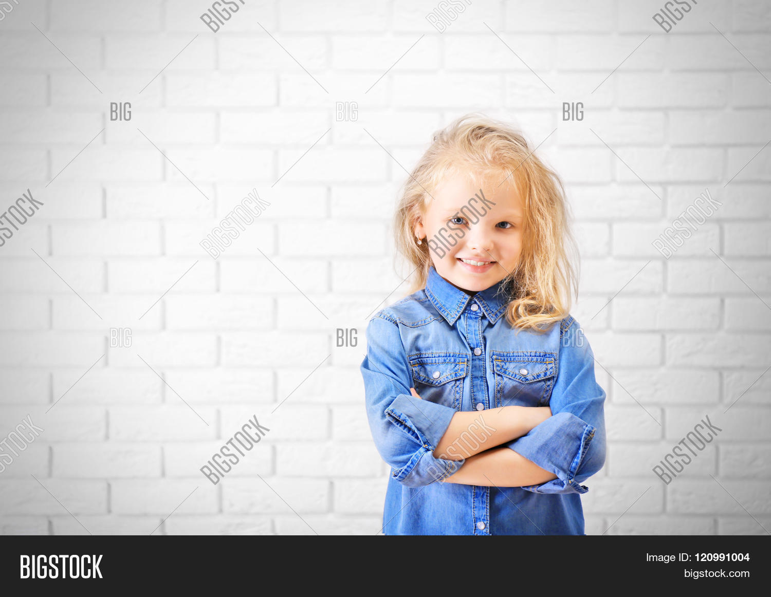 Little Girl Jeans Suit Image & Photo (Free Trial) | Bigstock