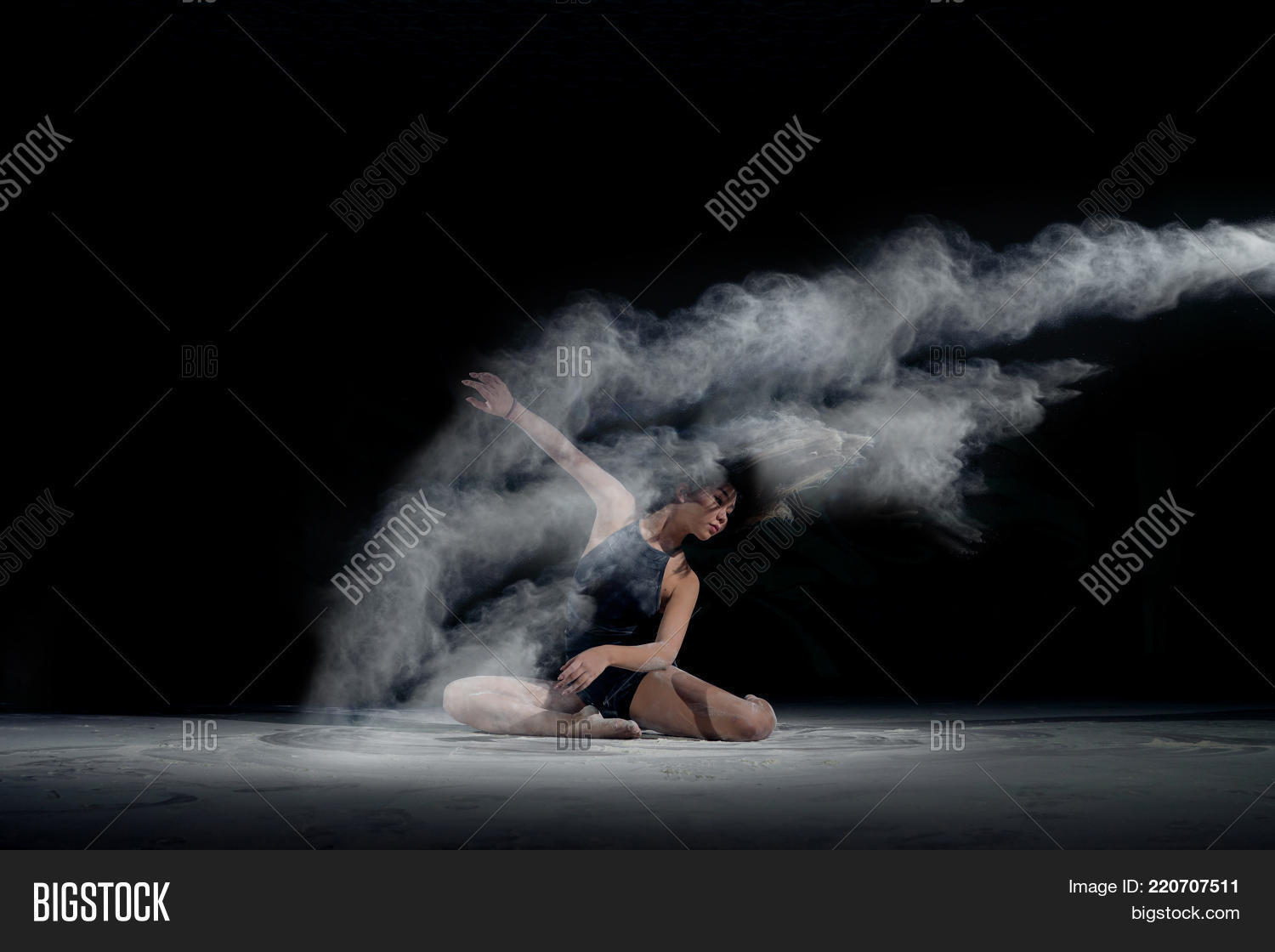 Girl Dancing Flour On Image & Photo (Free Trial) | Bigstock