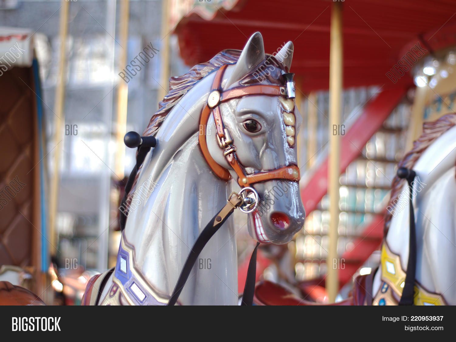 Close Carousel Horse Image & Photo (Free Trial) | Bigstock