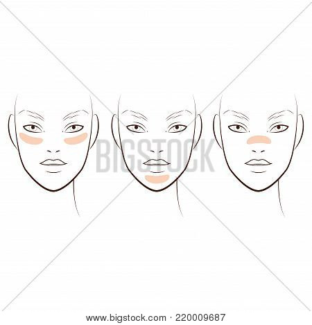 Men Face Chart Makeup Vector & Photo (Free Trial) | Bigstock