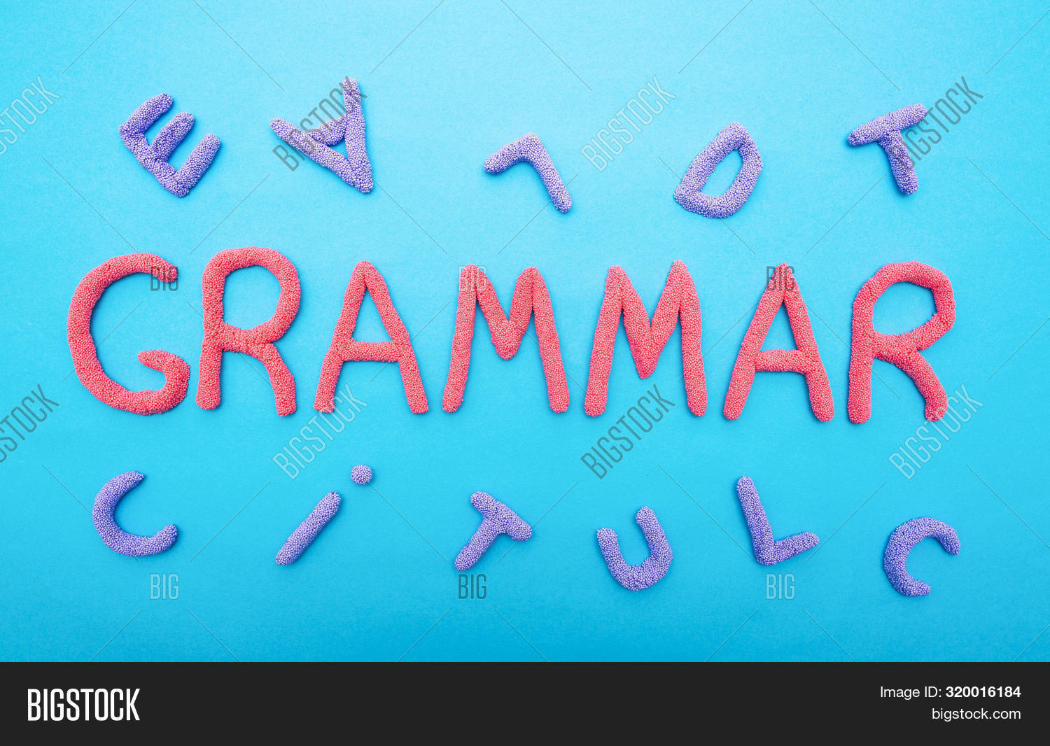 Word Grammar On Blue Image & Photo (Free Trial) | Bigstock