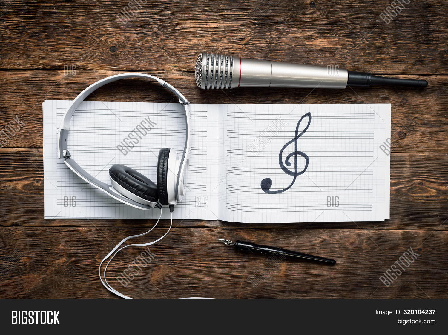 Music Book, Headphones Image & Photo (Free Trial) | Bigstock