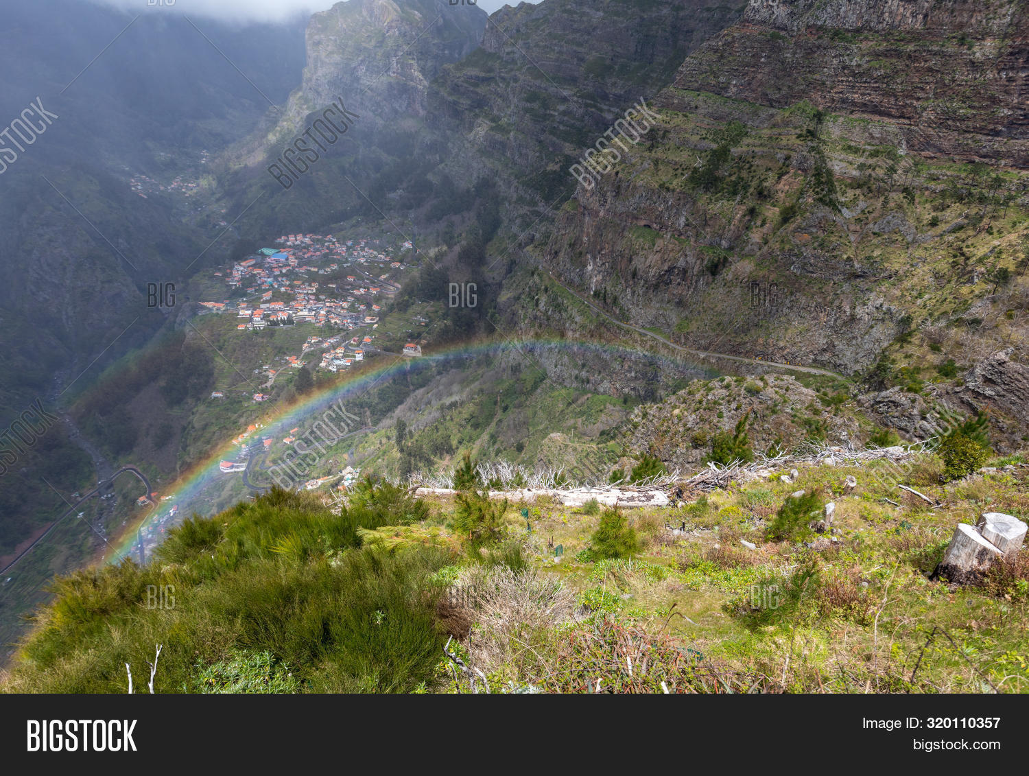 Rainbow Over Valley Image & Photo (Free Trial) | Bigstock