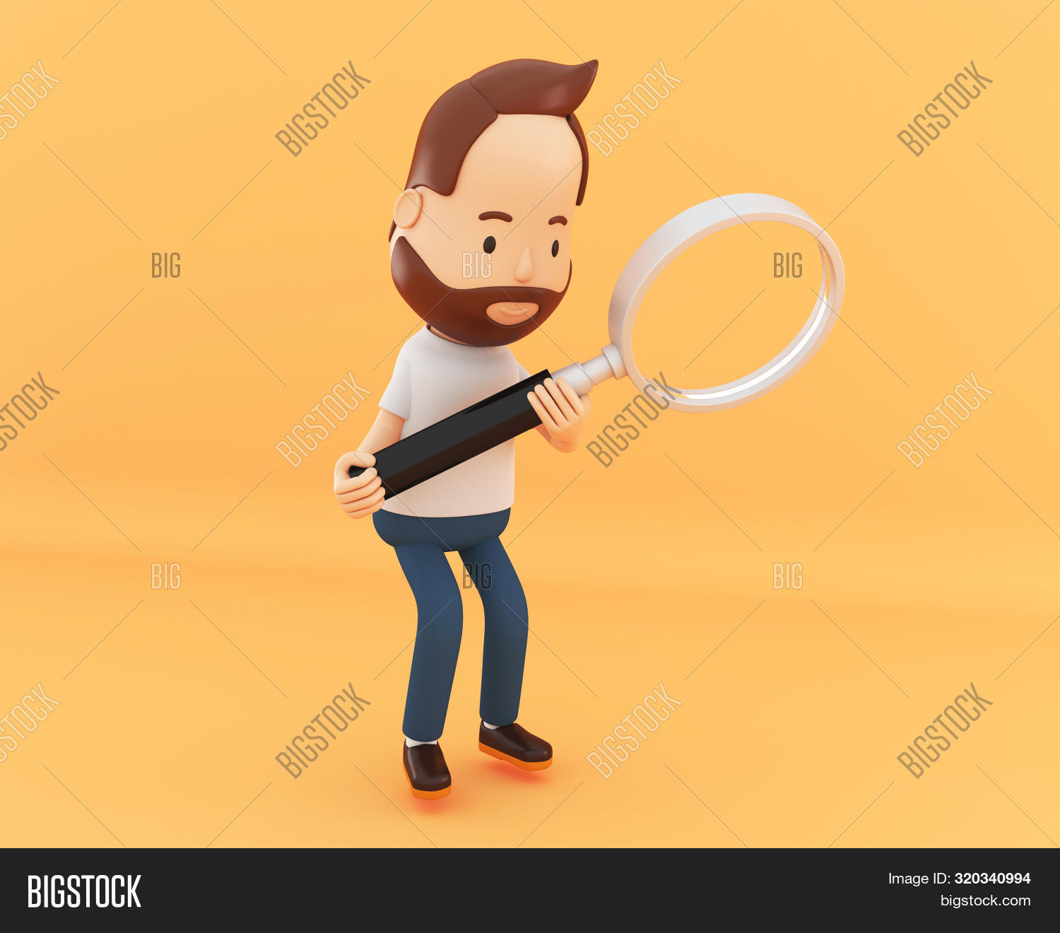 3D People Magnifying Image & Photo (Free Trial) | Bigstock