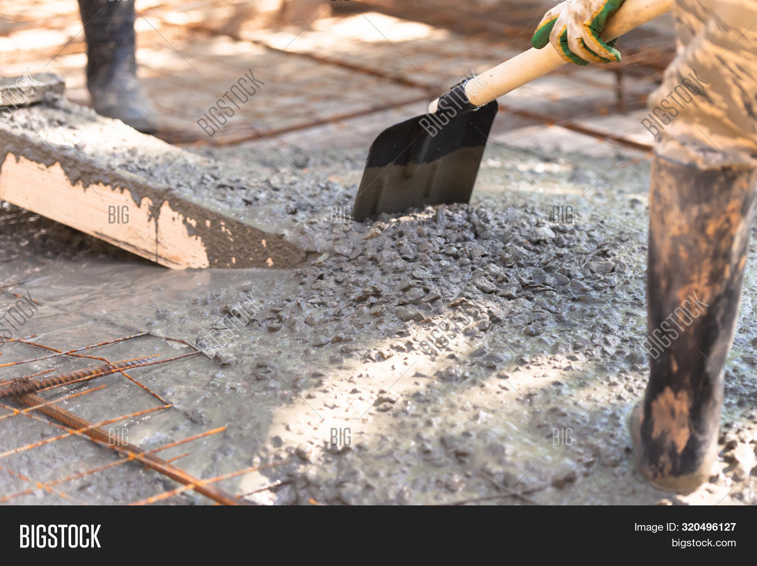 Raking Concrete. Image & Photo (Free Trial) | Bigstock