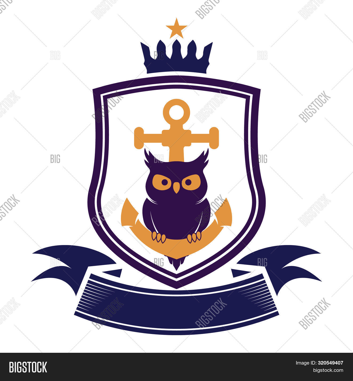 Owls Anchor Crest Image & Photo (Free Trial) | Bigstock