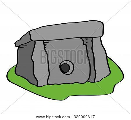 Dolmen On White Vector & Photo (Free Trial) | Bigstock