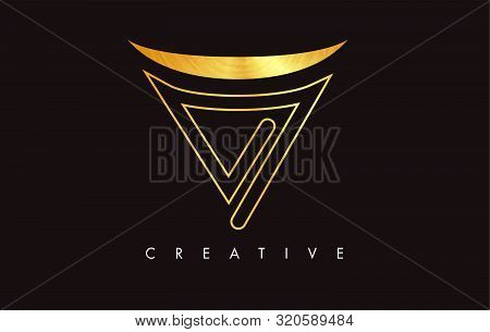 V Golden Letter Vector & Photo (Free Trial) | Bigstock