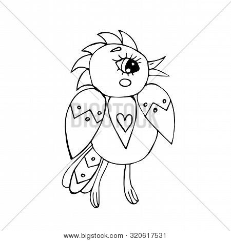Cartoon Bird Coloring Vector & Photo (Free Trial) | Bigstock
