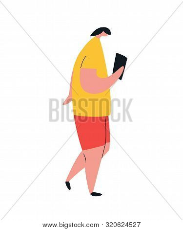Woman Scrolling Vector & Photo (Free Trial) | Bigstock