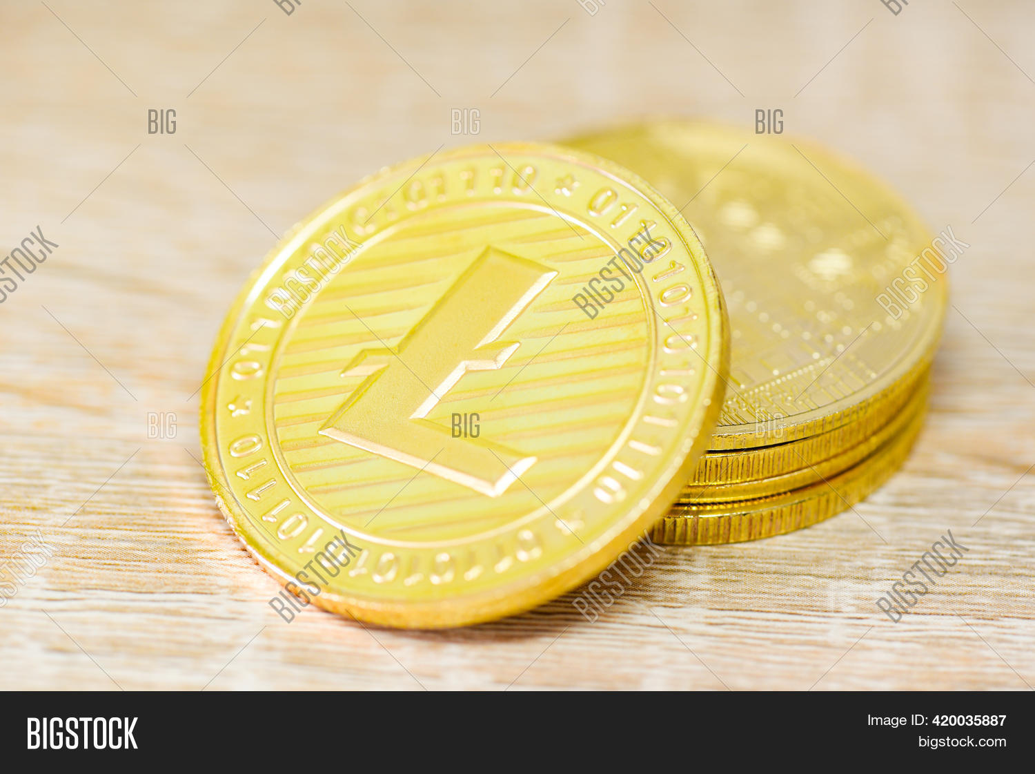Litecoin Coin Crypto Image & Photo (Free Trial) | Bigstock