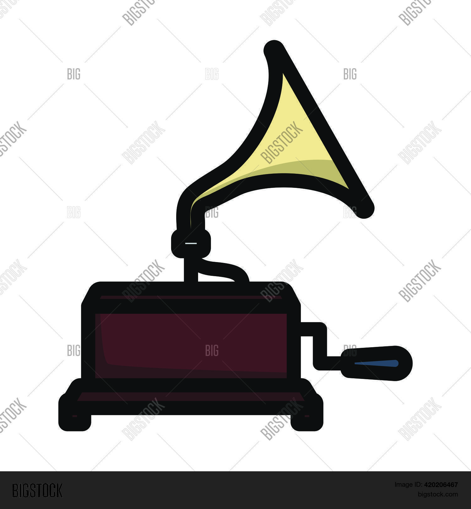 Gramophone Icon. Vector & Photo (Free Trial) | Bigstock