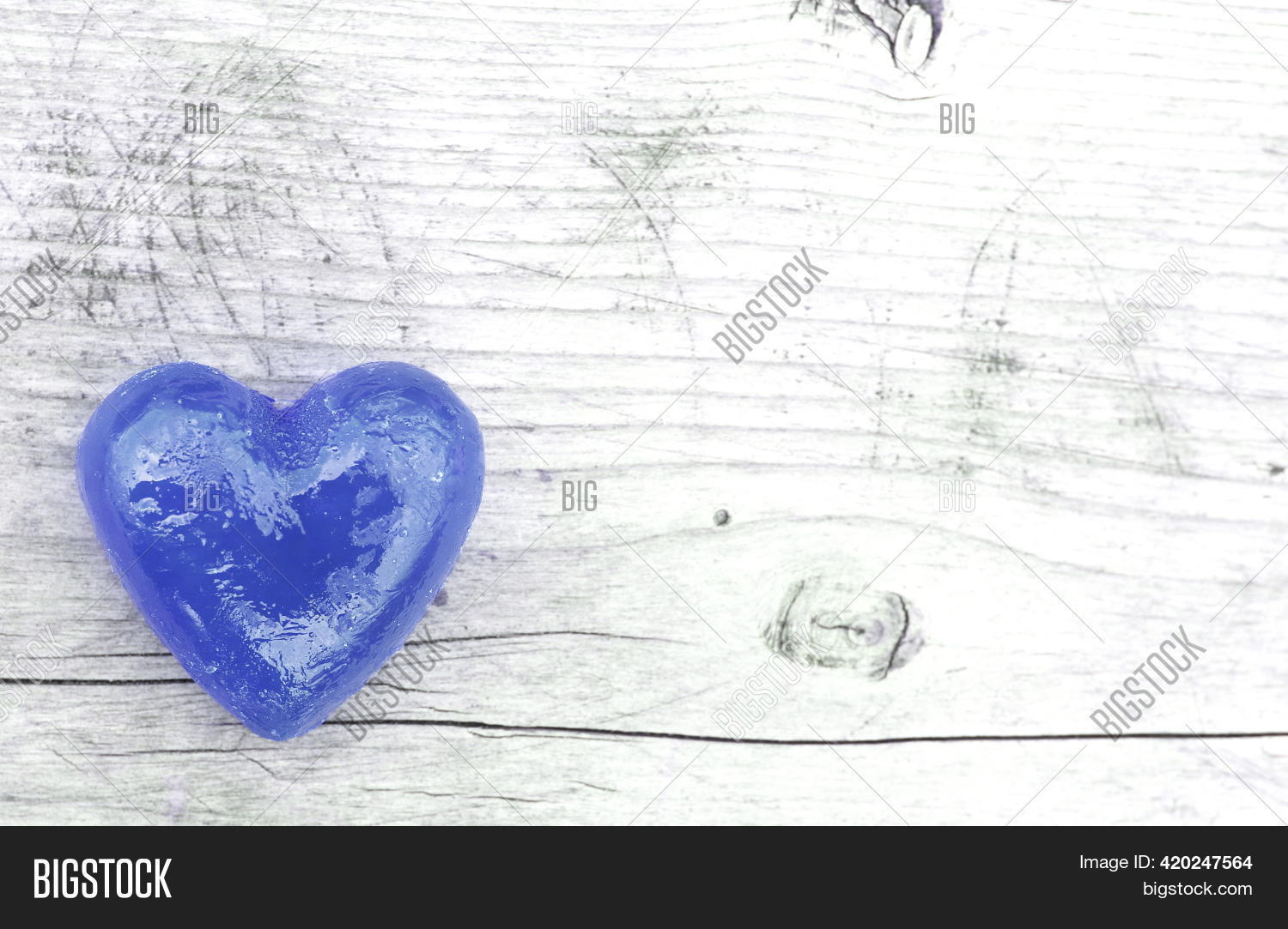 Blue Heart On Natural Image & Photo (Free Trial) | Bigstock