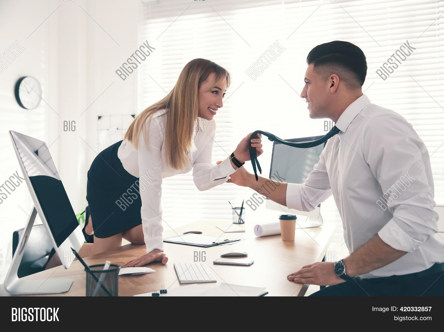 Colleagues Flirting Image & Photo (Free Trial) | Bigstock