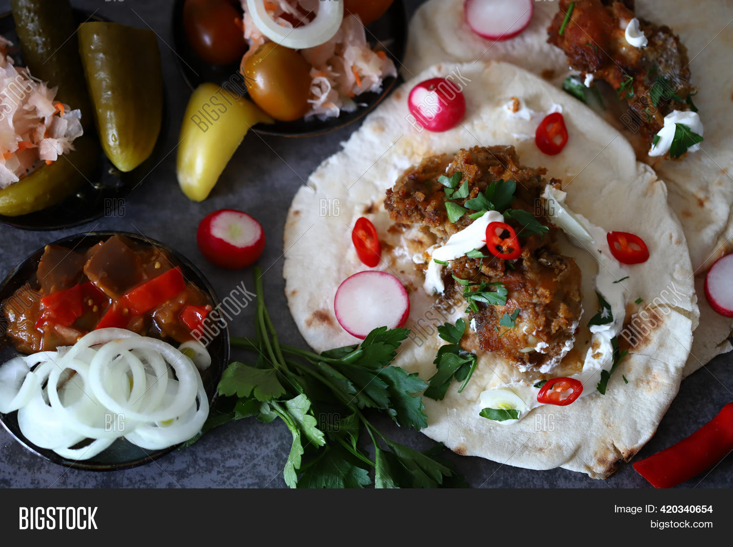 Lavash Meat Vegetables Image & Photo (Free Trial) | Bigstock