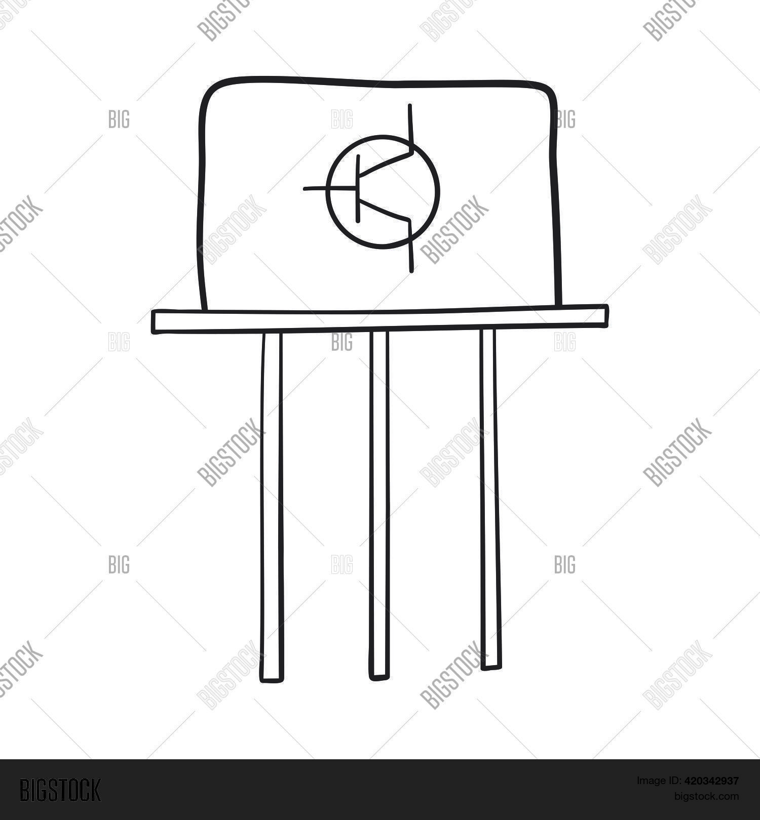 Transistor Icon. Hand Vector & Photo (Free Trial) | Bigstock