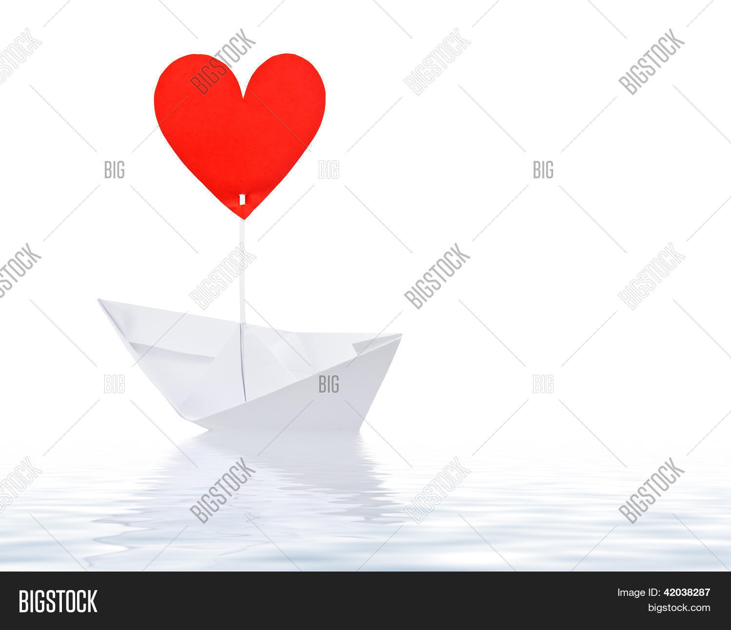 Paper Ship Red Heart Image & Photo (Free Trial) | Bigstock