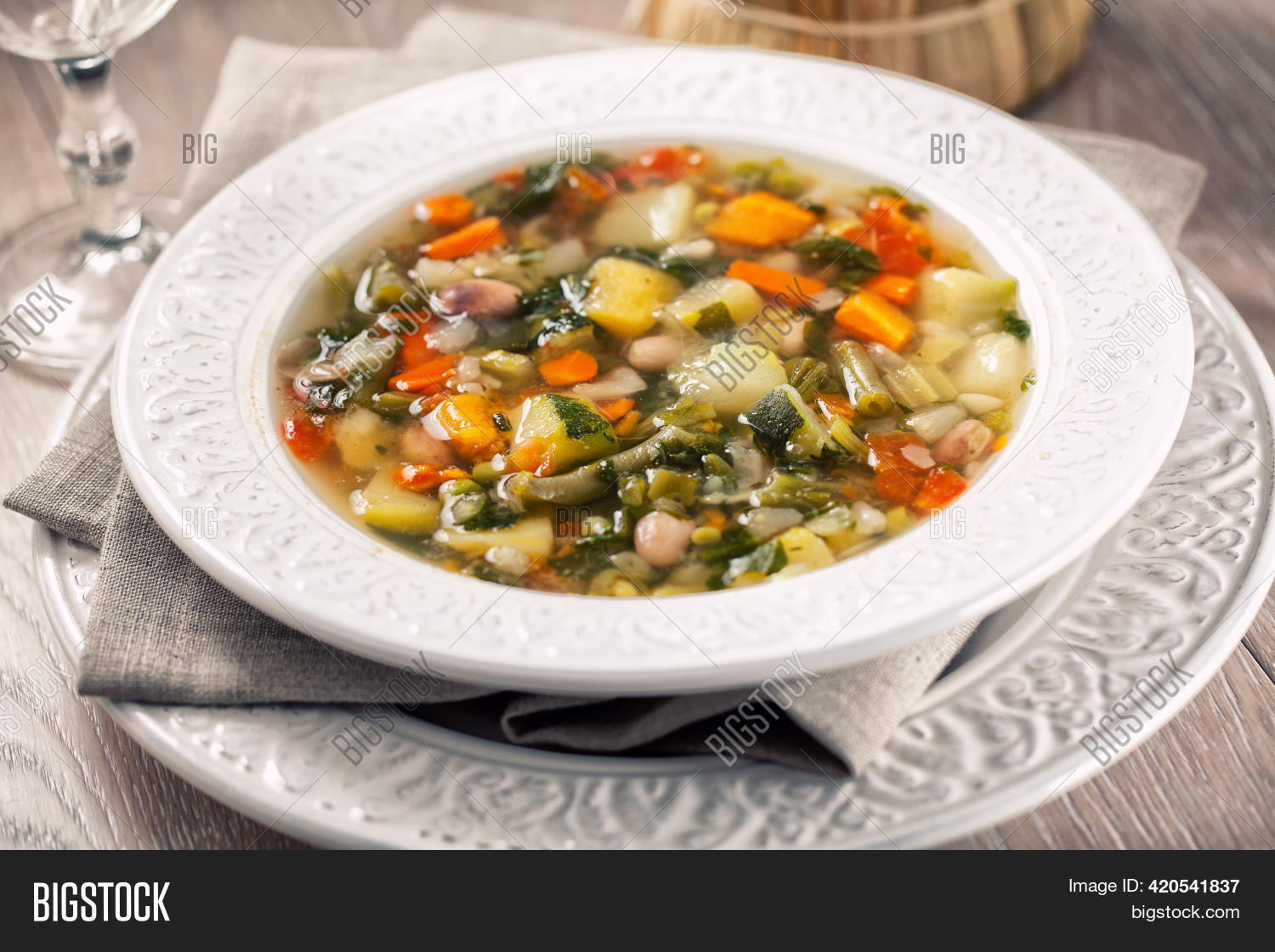 Minestrone Soup On Image & Photo (Free Trial) | Bigstock