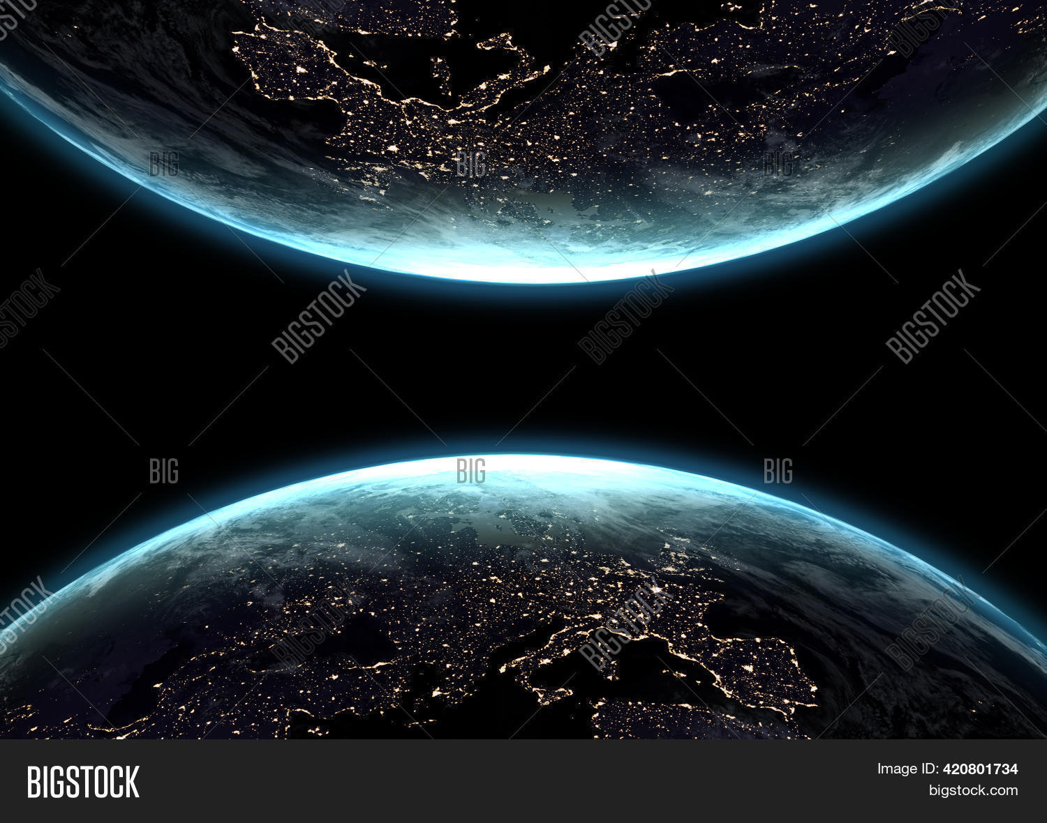 Composition Two Globes Image & Photo (Free Trial) | Bigstock