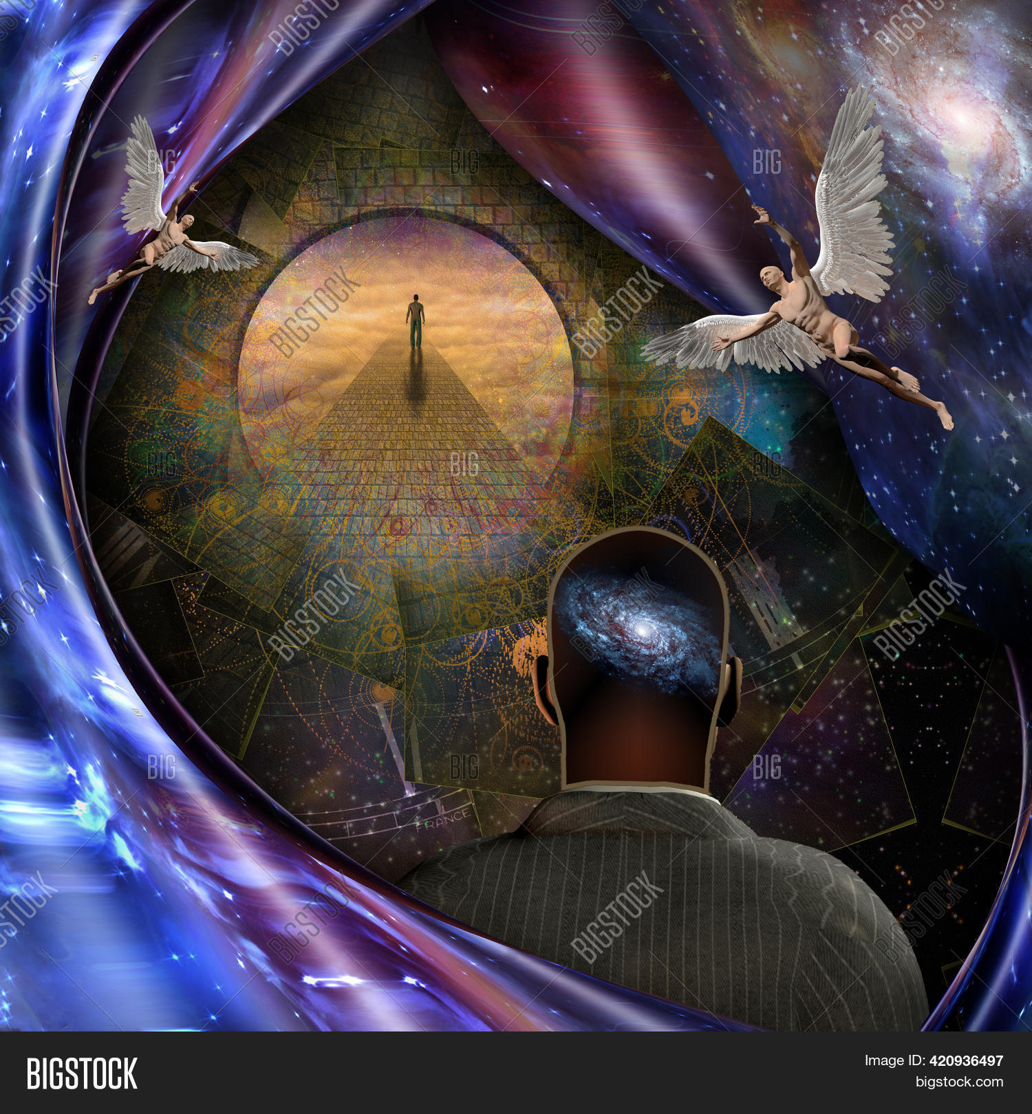 Surrealism. Man Walks Image & Photo (Free Trial) | Bigstock
