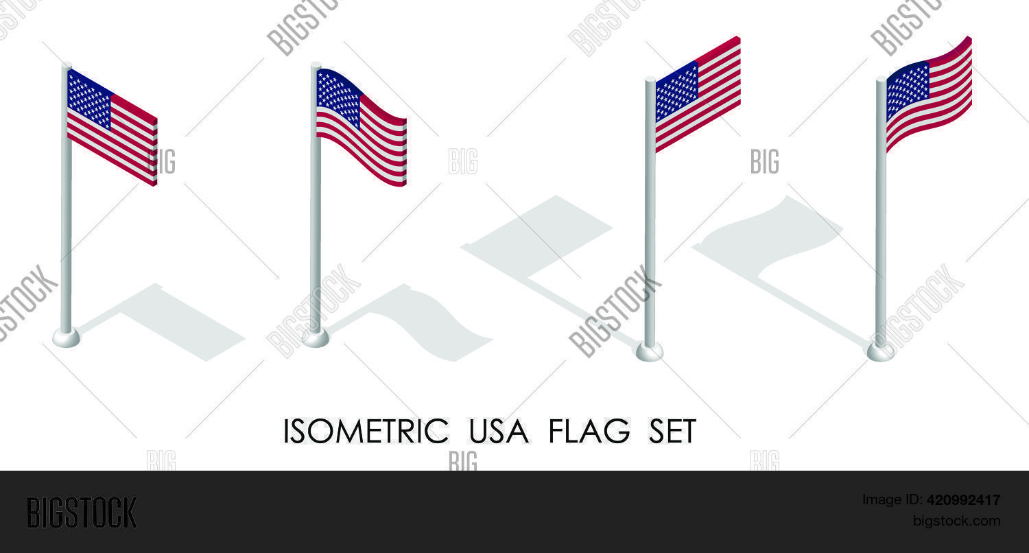 Isometric Flag United Vector & Photo (Free Trial) | Bigstock