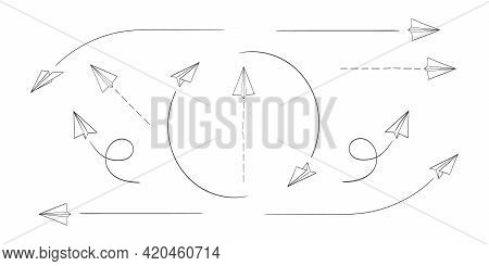 Arrows Paper Airplane Vector & Photo (Free Trial) | Bigstock