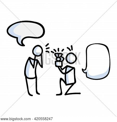 Stick Figure Marriage Proposal