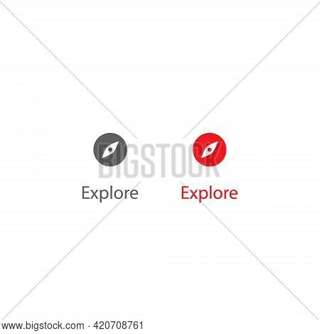 Explore Button Icon Vector & Photo (Free Trial) | Bigstock