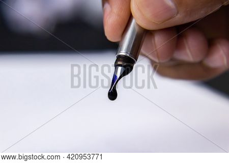 Drop Blue Ink Dripping Image & Photo (Free Trial) | Bigstock