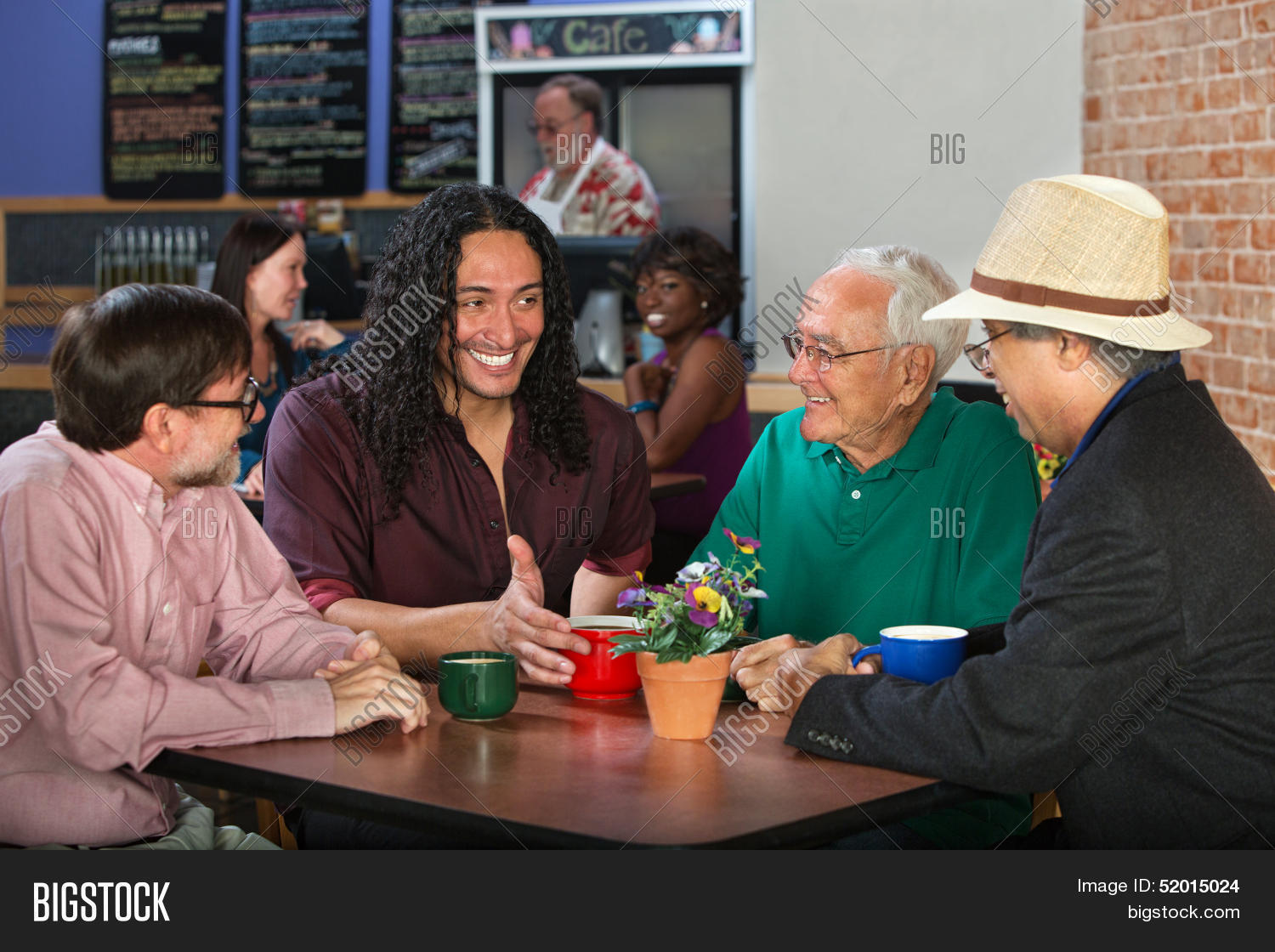 Mixed Group Cafe Image & Photo (Free Trial) | Bigstock
