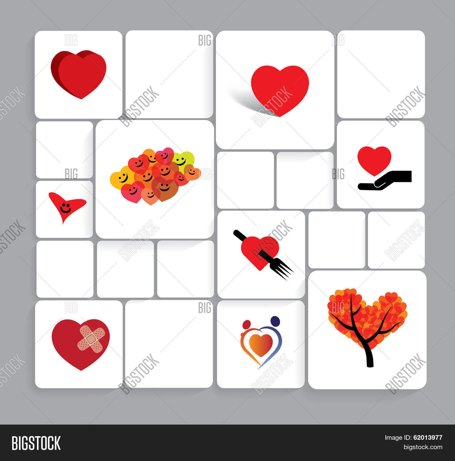 Colorful Heart Love Vector & Photo (Free Trial) | Bigstock
