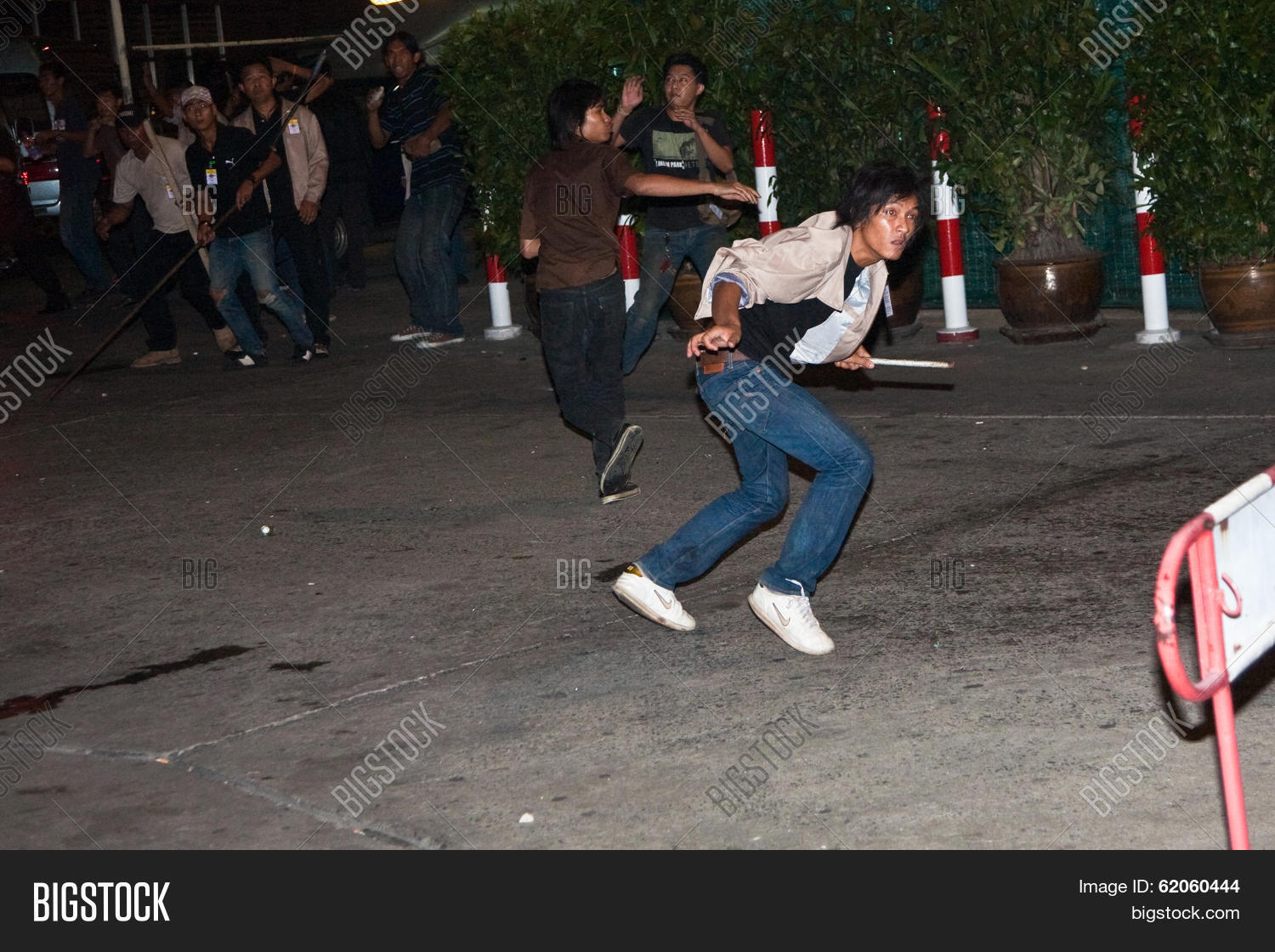 Police Tries Calm Down Image & Photo (Free Trial) | Bigstock