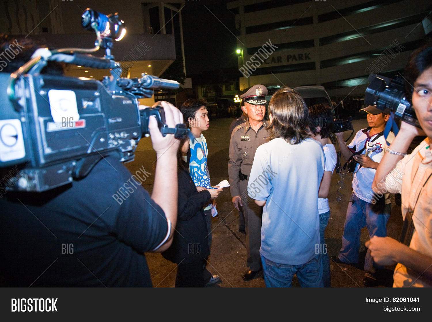 Police Tries Calm Down Image & Photo (Free Trial) | Bigstock