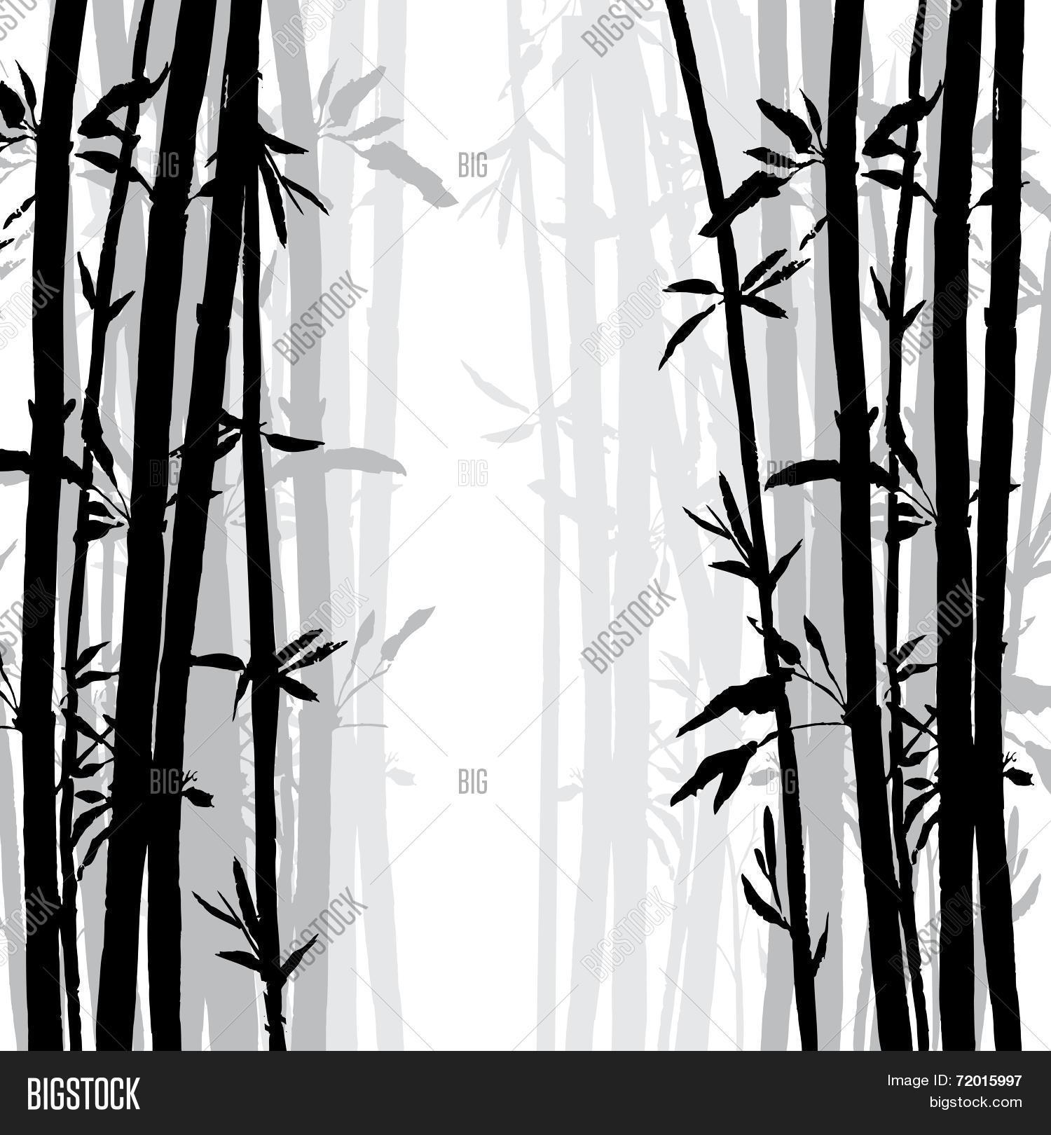 Silhouette Bamboo Vector & Photo (Free Trial) | Bigstock