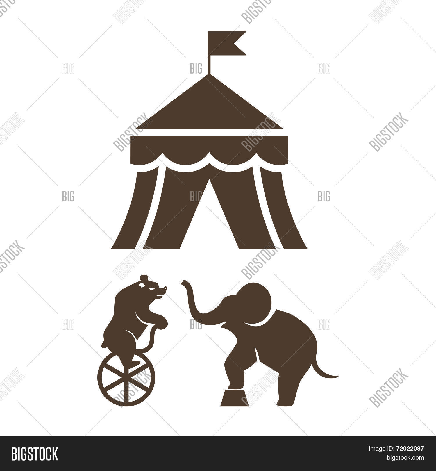 Set Silhouette Circus Vector & Photo (Free Trial) | Bigstock