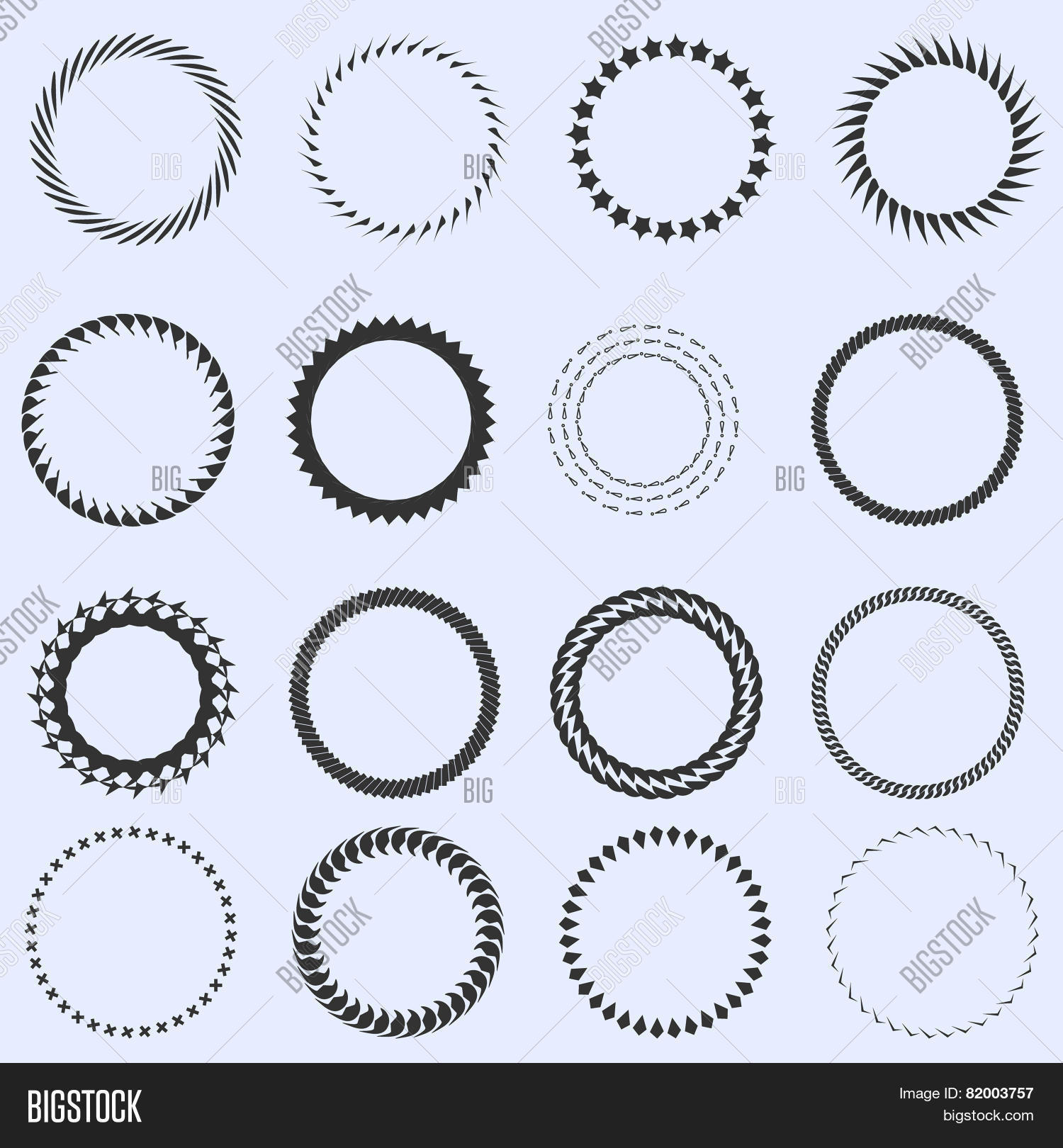 Circle Frames Set Vector & Photo (Free Trial) | Bigstock