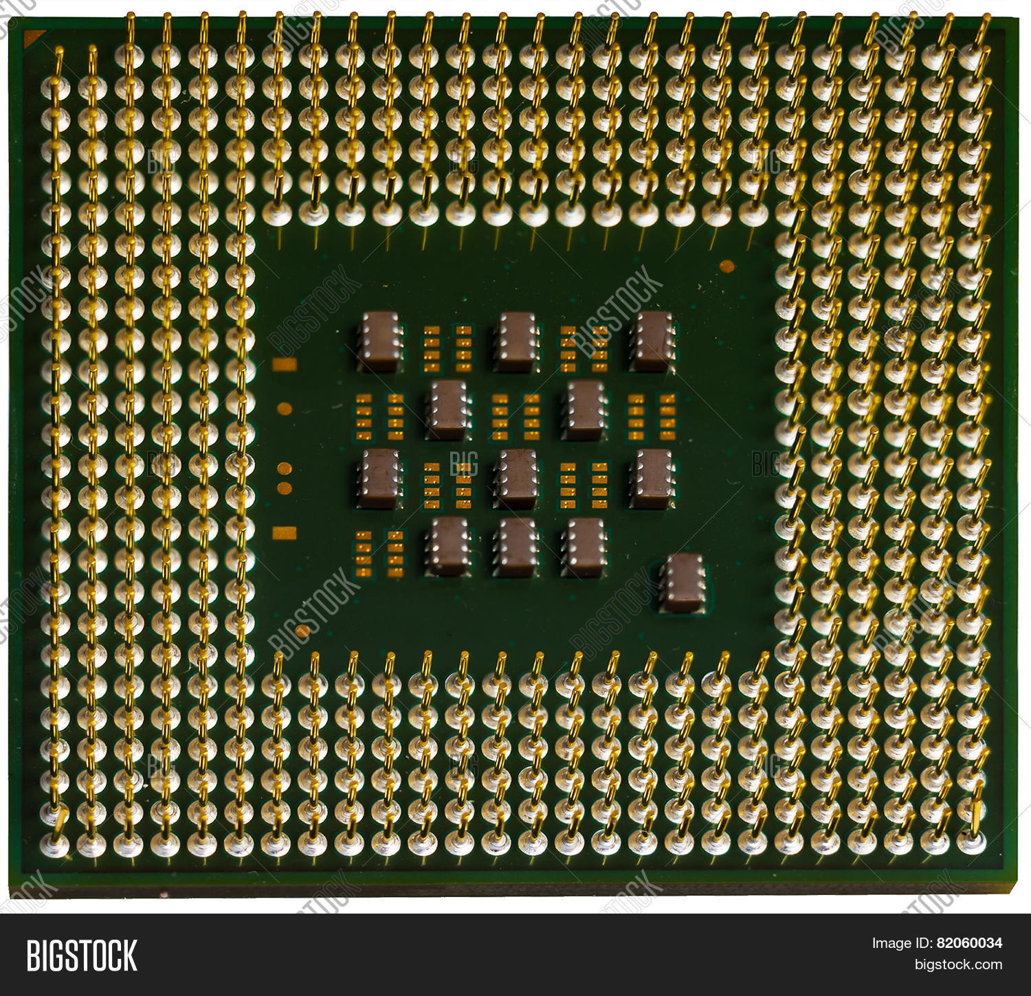 CPU Closeup On White Image & Photo (Free Trial) | Bigstock