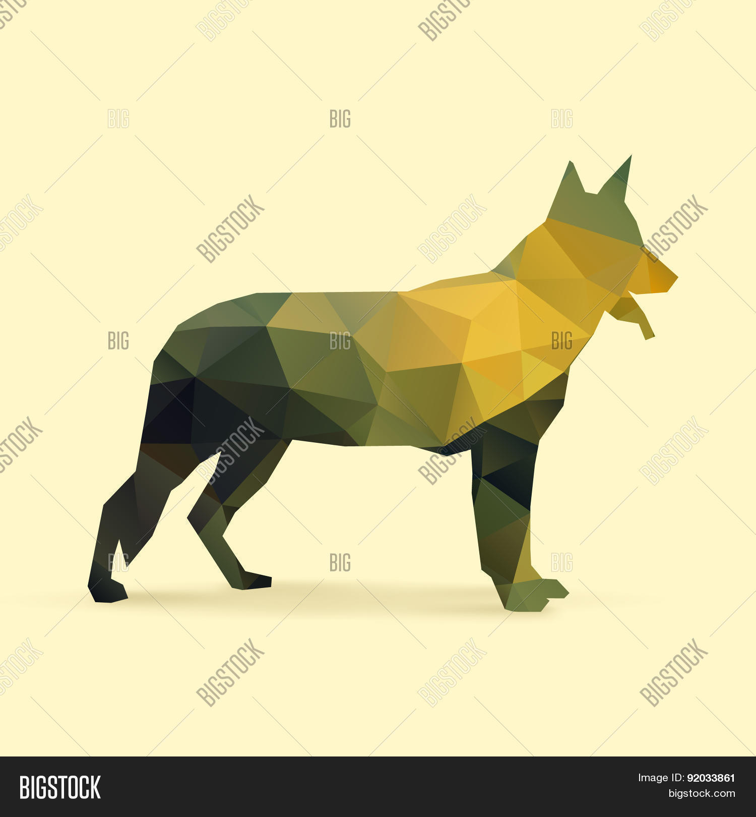 Dog Polygon Vector & Photo (Free Trial) | Bigstock