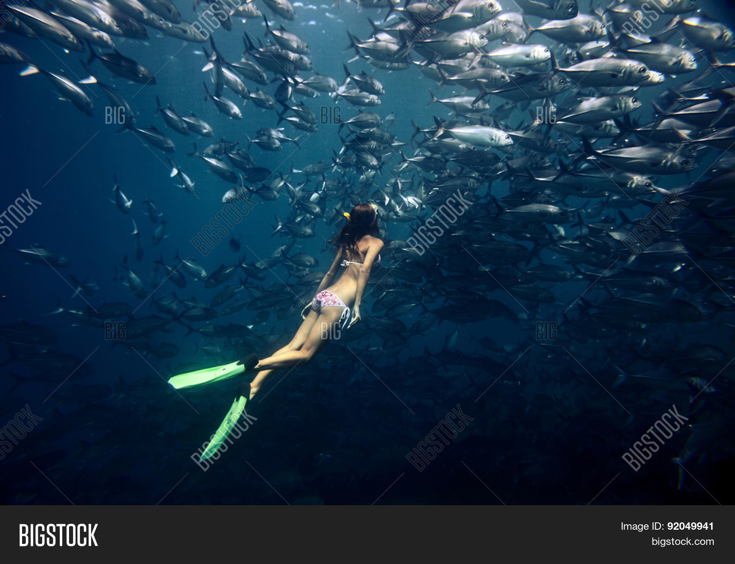 Young Lady Diving By Image & Photo (Free Trial) | Bigstock