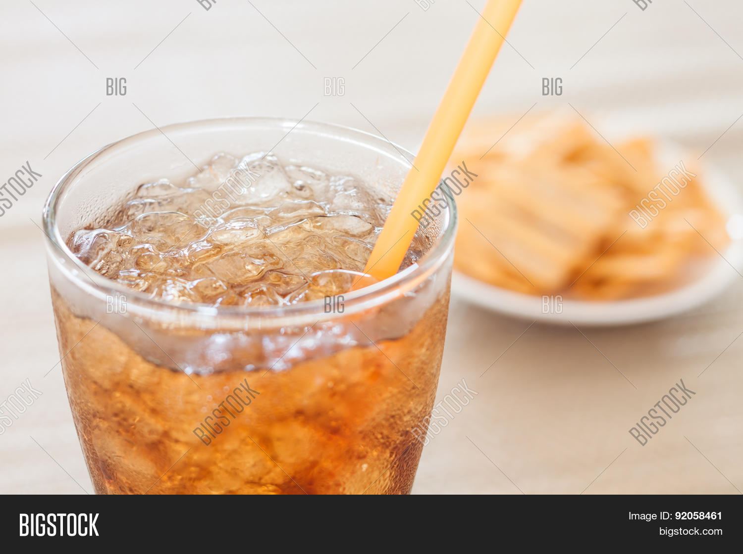 Glass Cola Snack On Image & Photo (Free Trial) | Bigstock
