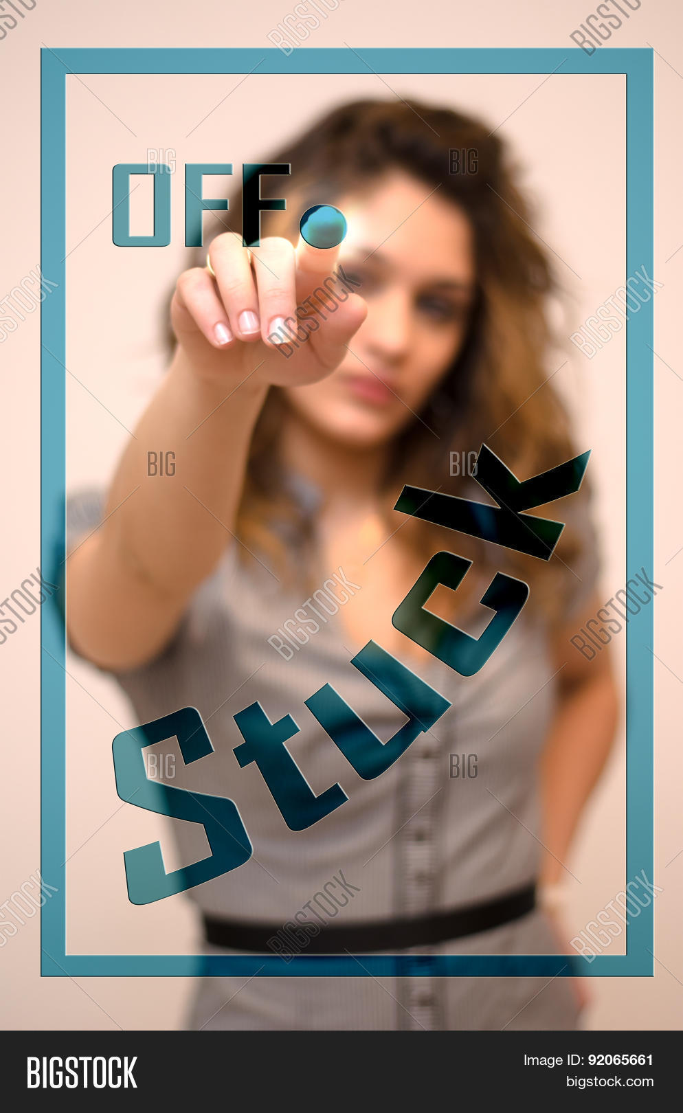 Woman Turning Off Image & Photo (Free Trial) | Bigstock