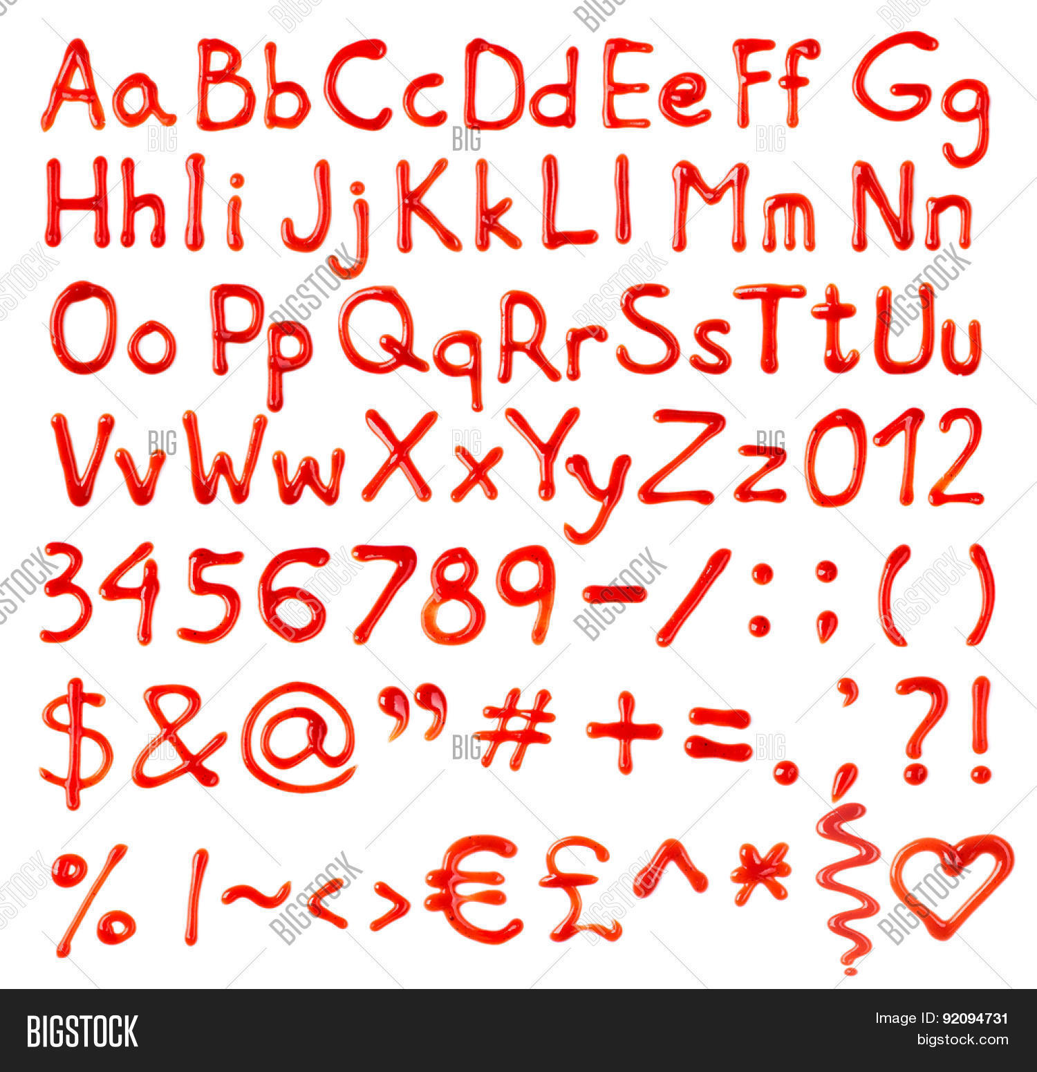 Ketchup Letters, Image & Photo (Free Trial) | Bigstock