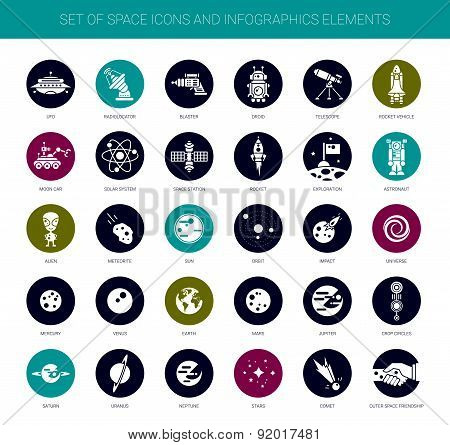 Set Space Icons, Vector & Photo (Free Trial) | Bigstock