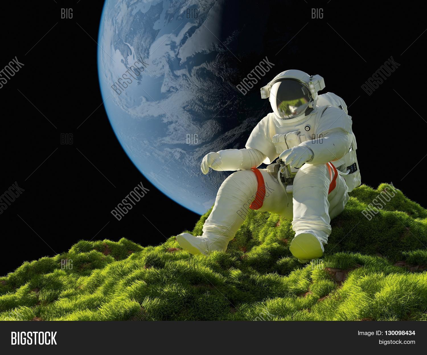 Astronaut On Grass" Image & Photo (Free Trial) | Bigstock