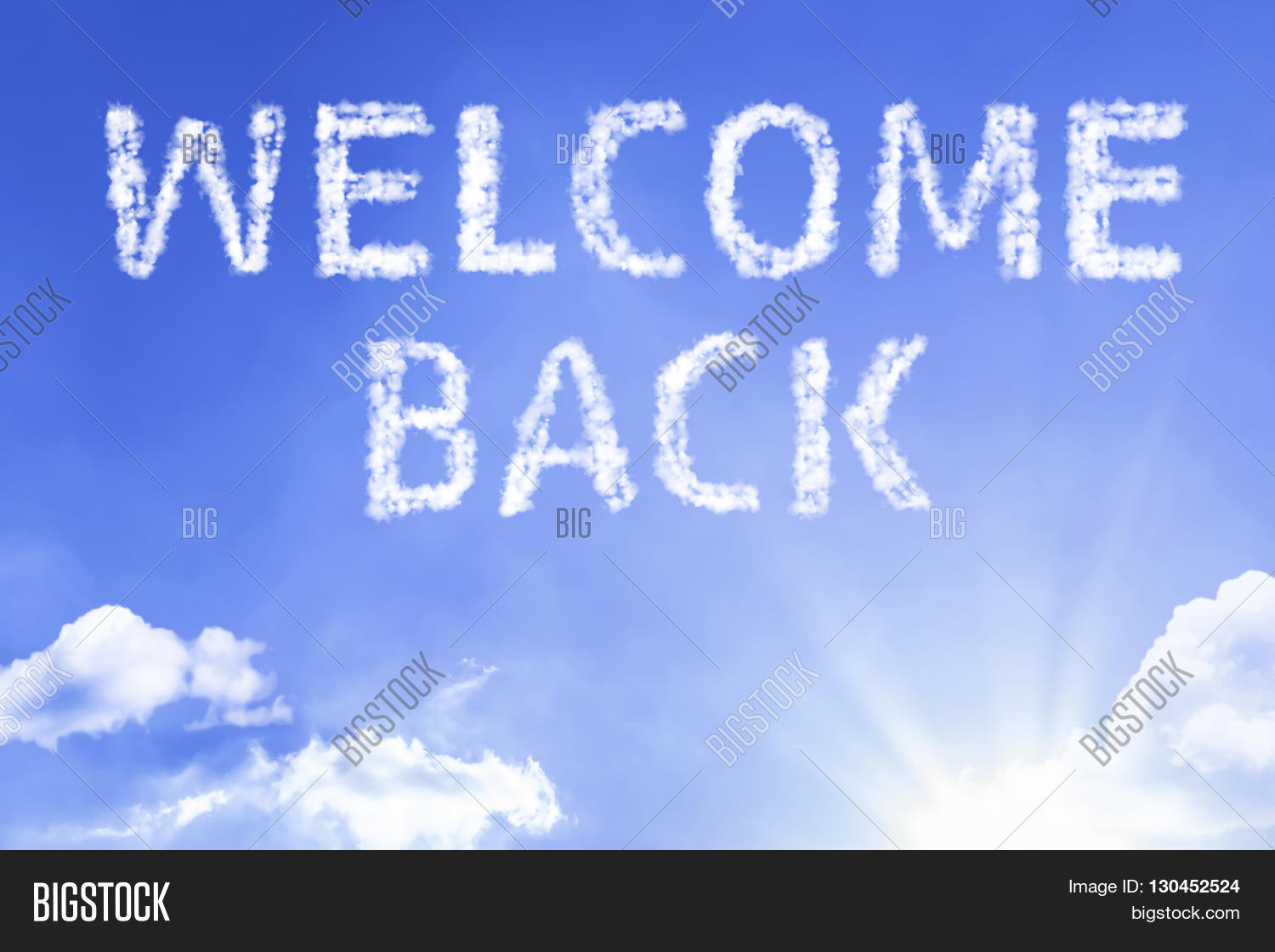 Welcome Back Cloud Image & Photo (Free Trial) | Bigstock