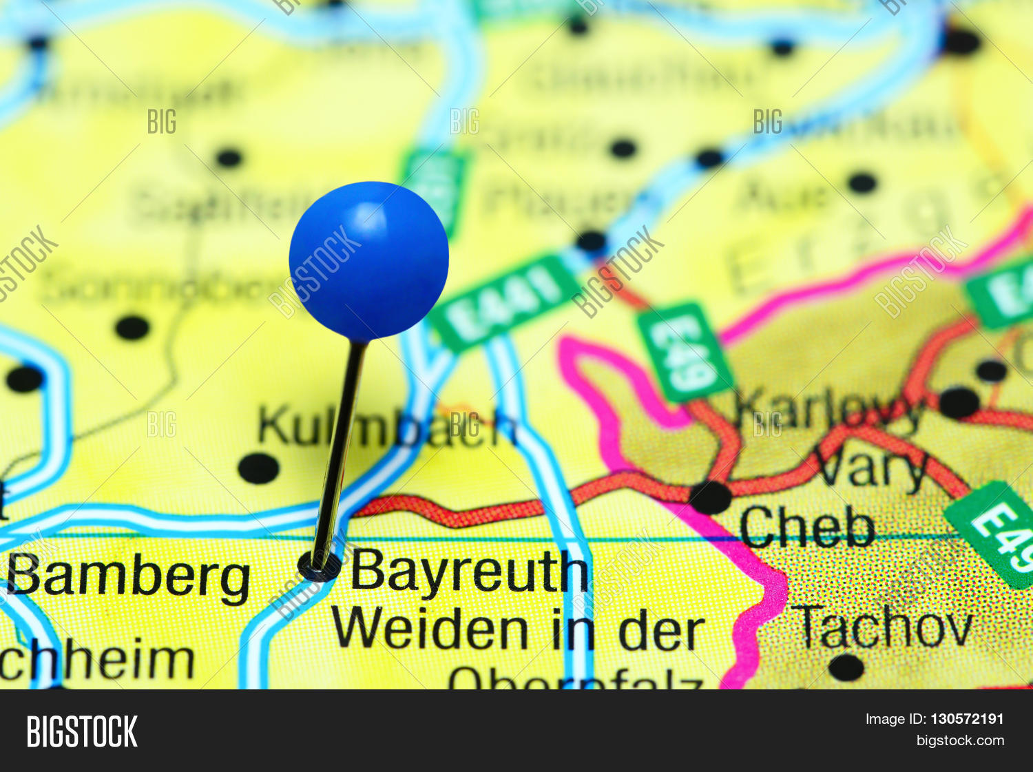 Bayreuth Pinned On Map Image & Photo (Free Trial) | Bigstock
