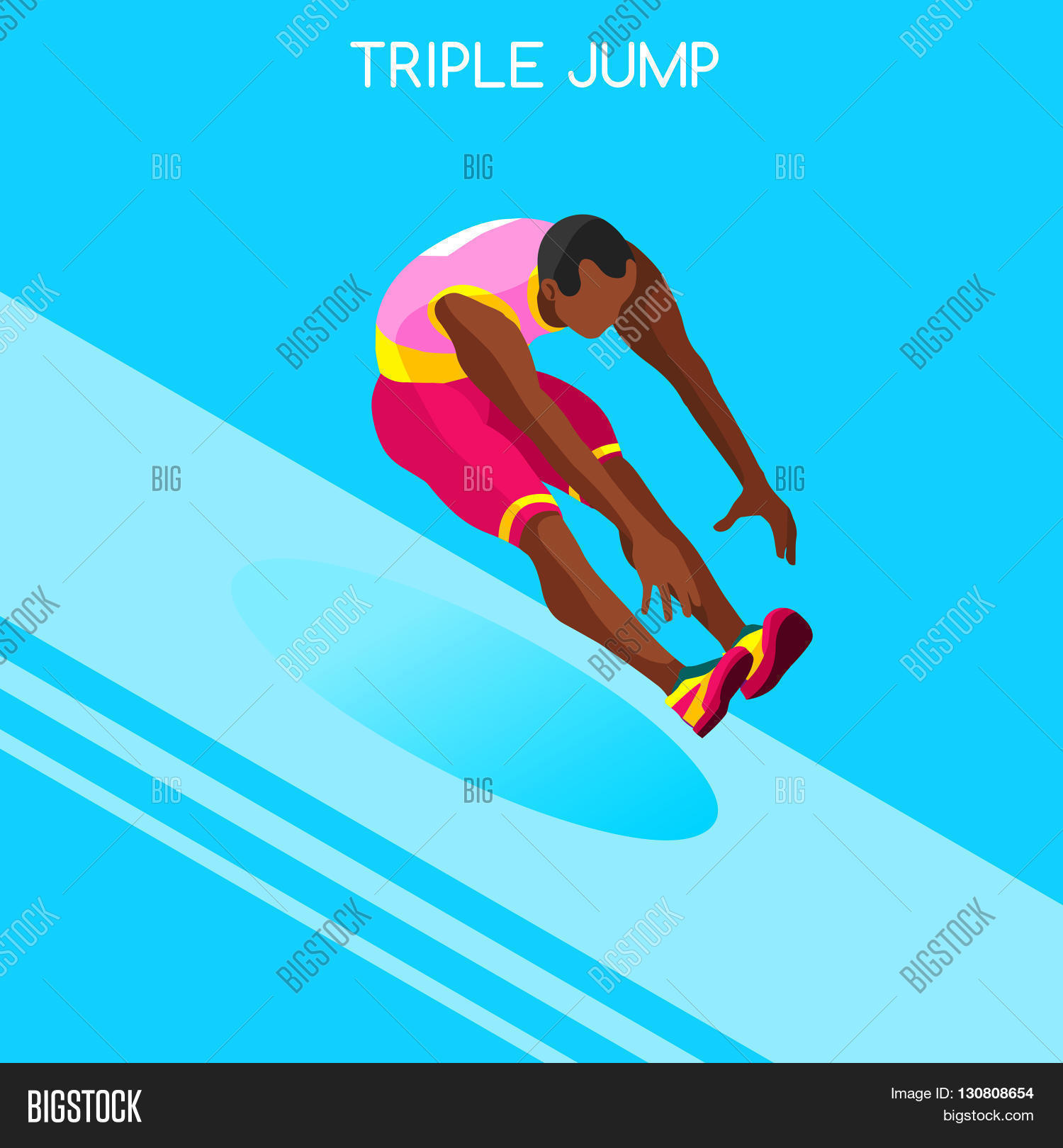 Athletics Triple Jump Vector & Photo (Free Trial) | Bigstock