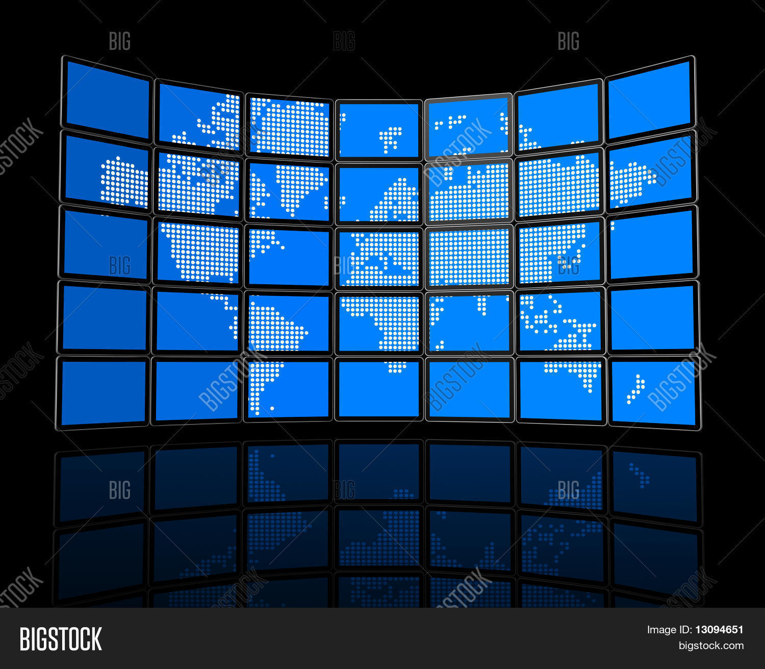 Video Wall Flat Tv Image & Photo (Free Trial) | Bigstock