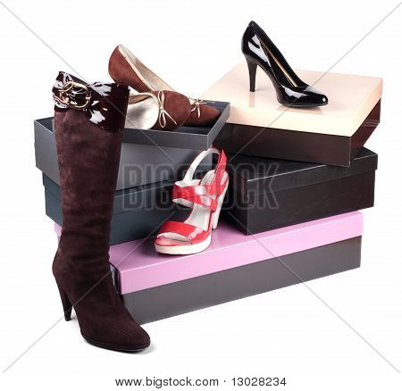 Shoes Boxes Isolated Image & Photo (Free Trial) | Bigstock